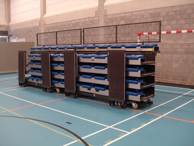 Mobile telescopic grandstand - W&H Sports | EN