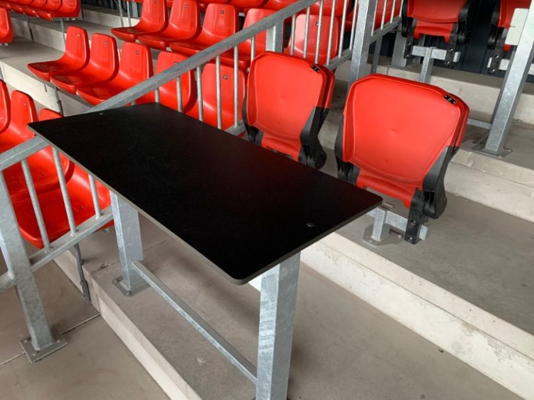 Press tables and seats | Stadium seating - W&H Sports | EN