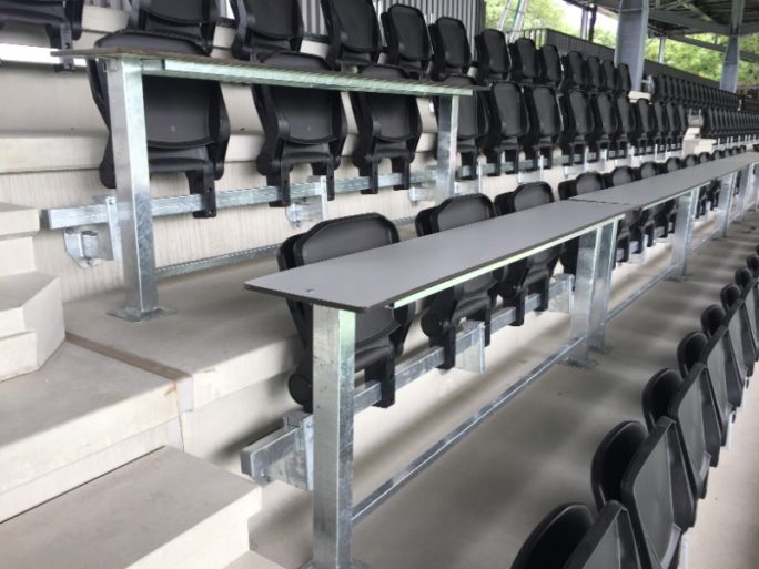 Press tables and seats | Stadium seating - W&H Sports | EN
