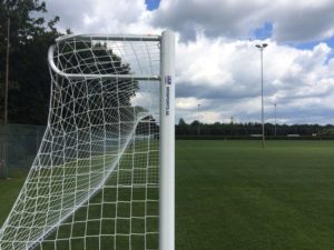 Football goal with round net brackets (P-bracket) - W&H Sports | EN