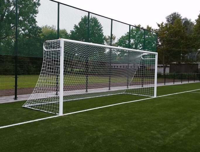 Football goal with round net brackets (P-bracket) - W&H Sports | EN