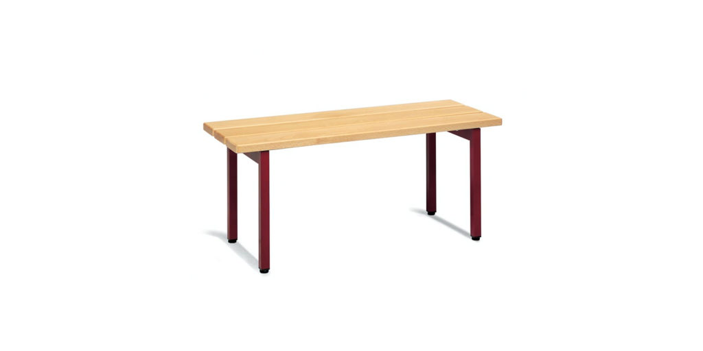 Free-standing bench with three bench slats and back rest - W&H Sports | EN