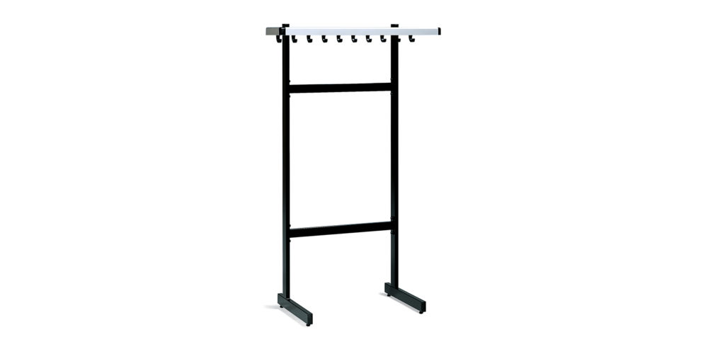 Double-sided freestanding coat rack with hat rack and coat hangers - W ...