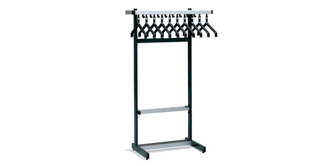 Double-sided freestanding coat rack with hat rack and coat hangers - W ...