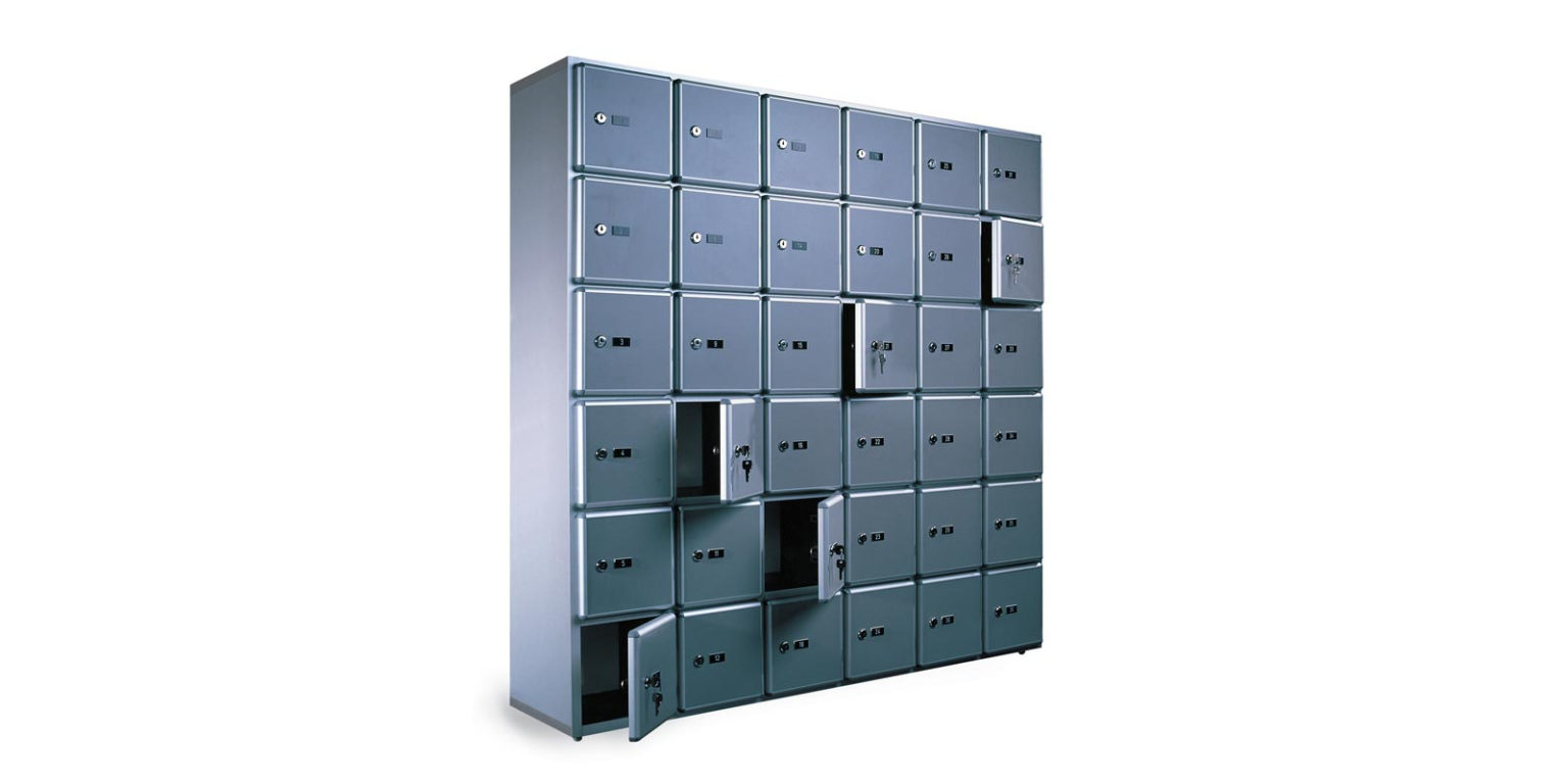 Lockerkast met 36 mini lockers - Kasten & Lockers - W&H Sports